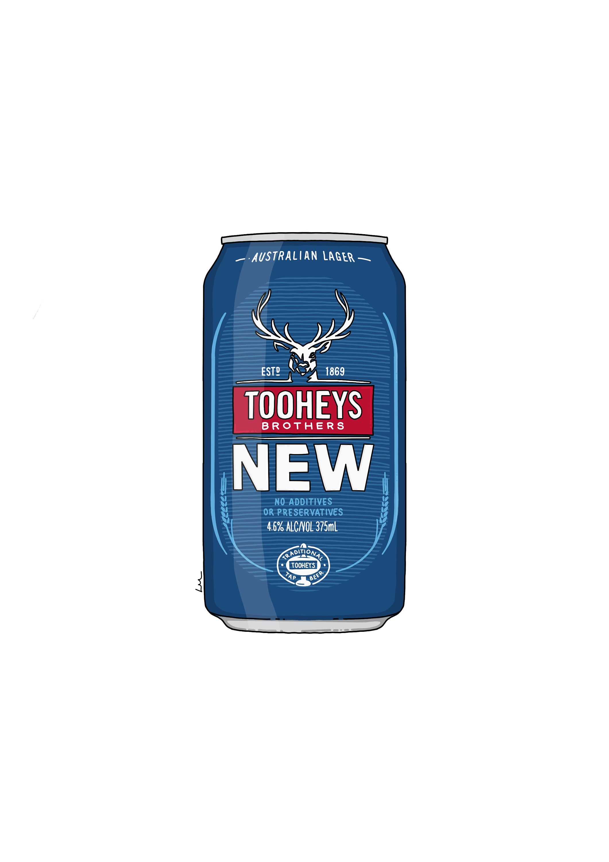 Beer Series Tooheys New Digital Print File Illustration Print Home ...