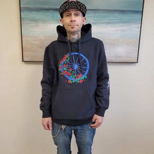 Custom Made to Order Grateful Dead Wheel and Roses Hoodie Made in the ...