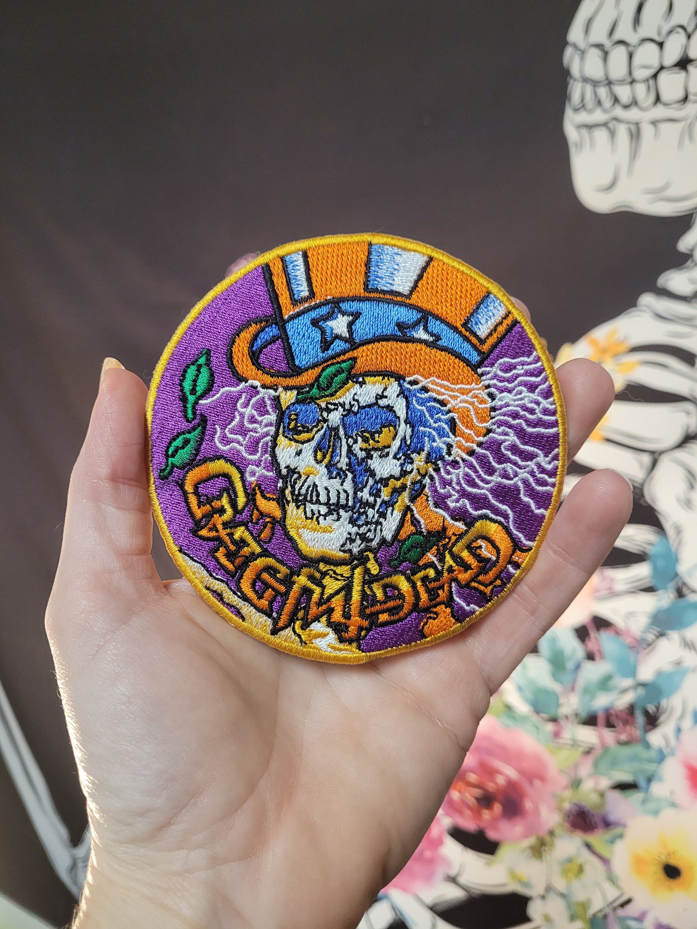 Grateful Dead Psychedelic Uncle Sam Iron on Patch - Etsy