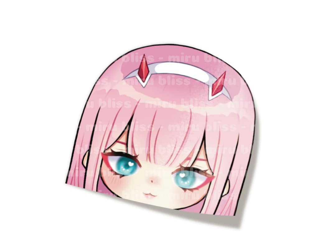 Zero Two Peeker Anime Car Peeker - Etsy
