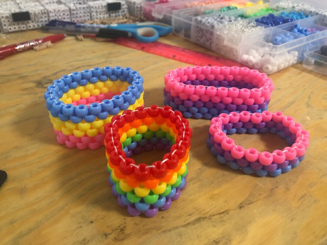Pride Flag Kandi Cuff Bracelets - Etsy