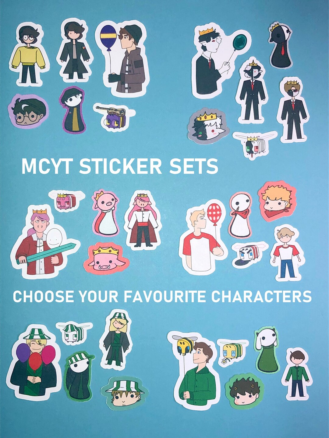 Favourite Characters MCYT / Dream SMP Sticker Packs - Etsy
