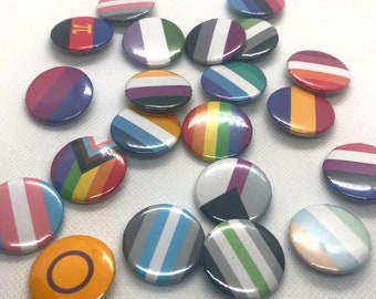 Flower Pride Flag Button Asexual Demisexual Aceolotl - Etsy