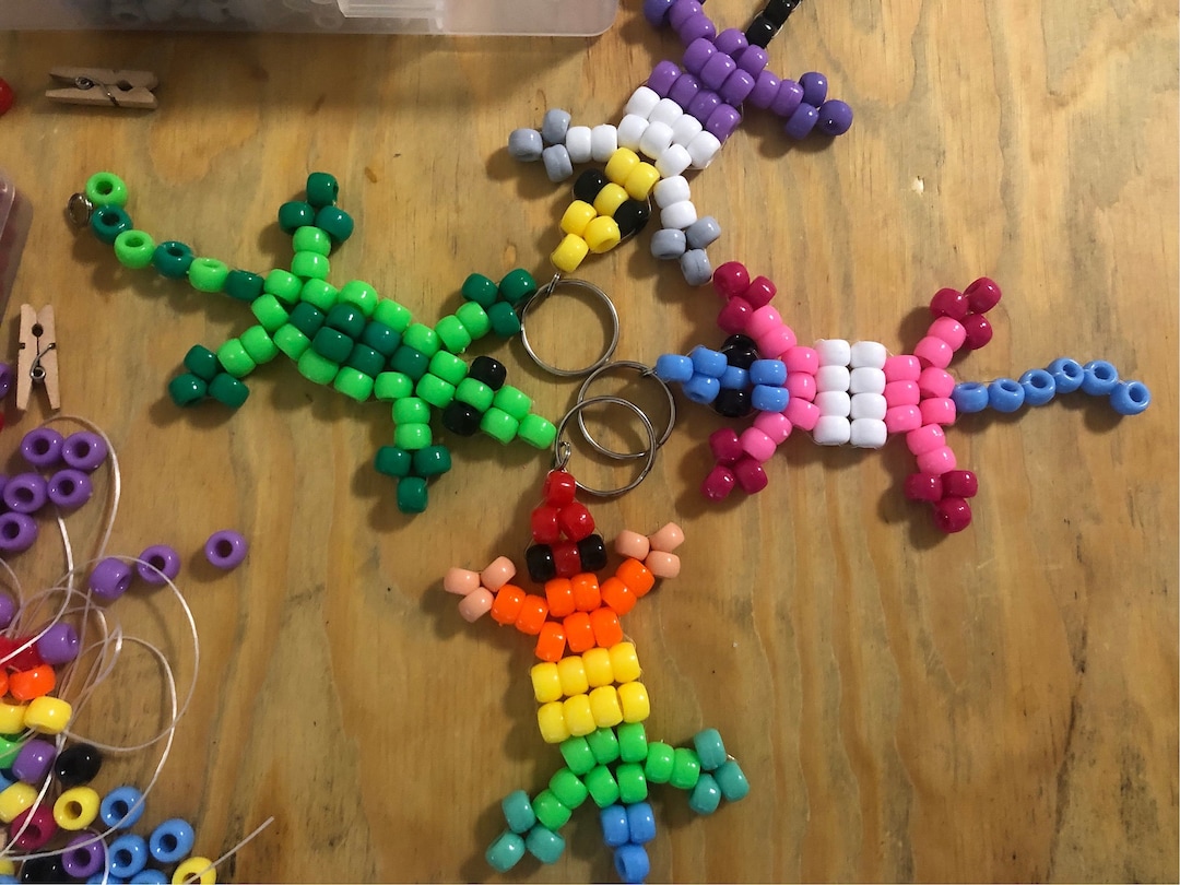 PRIDE LIZARDS Kandi Gecko Keychains - Etsy