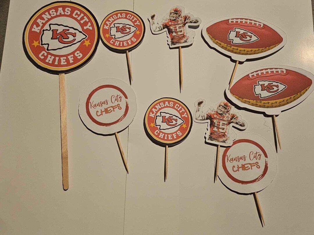 Kansas City Chiefs Inspired Cake Topper Set - Etsy