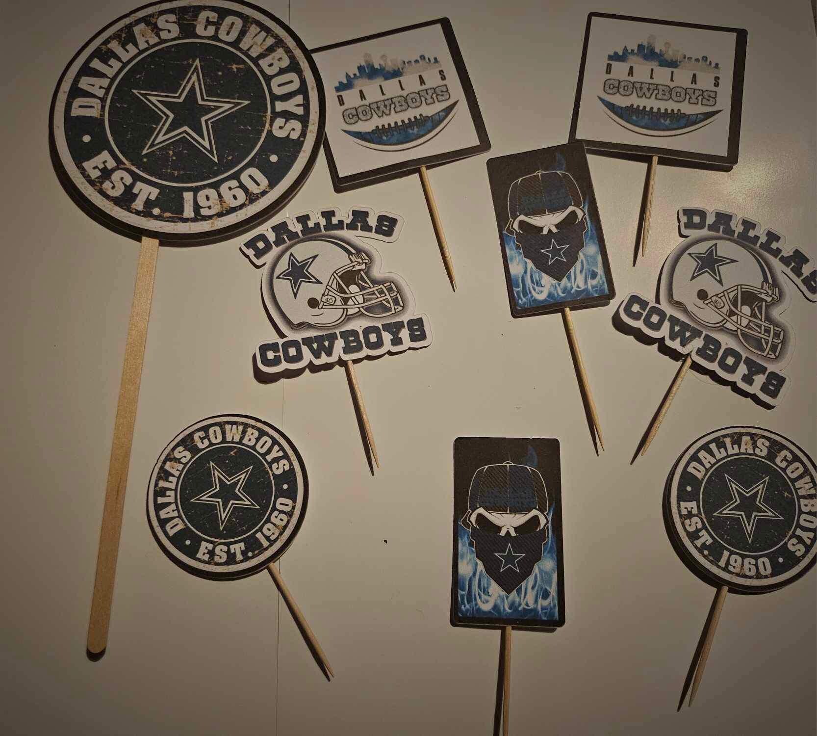 Dallas Cowboys Inspired Cake Topper Set - Etsy