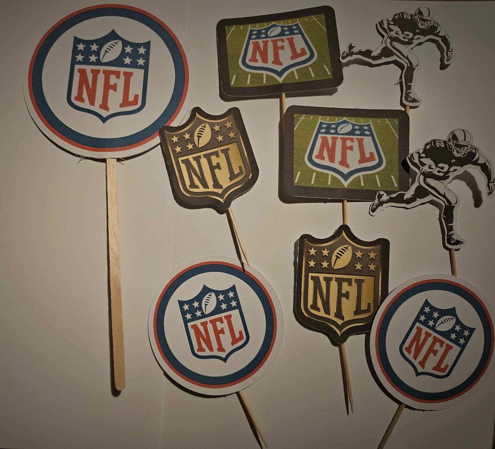 NFL Inspired Cake Topper Set - Etsy