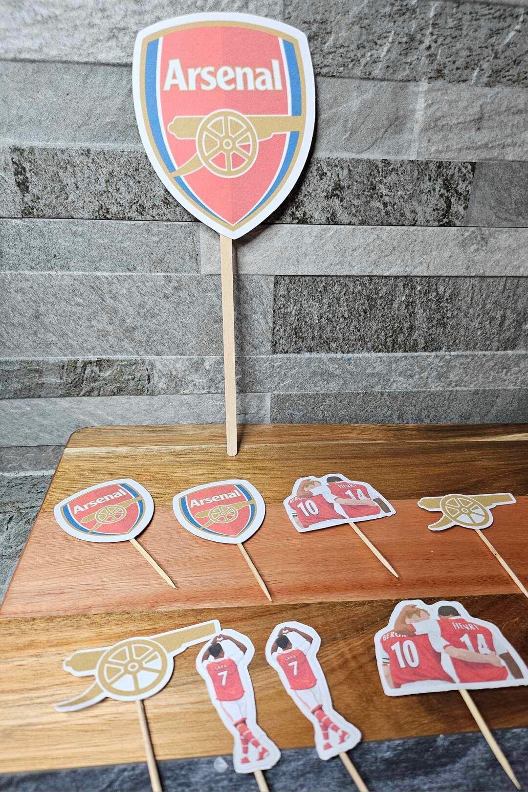 Arsenal Inspired Cake Topper Set - Etsy