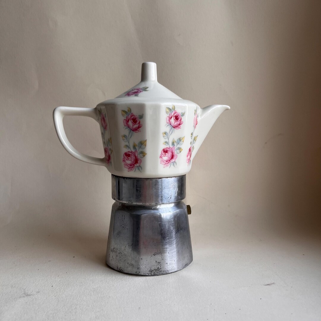 Made in Italy Vintage Moka. Vintage Ceramic Coffee Maker. Espresso ...