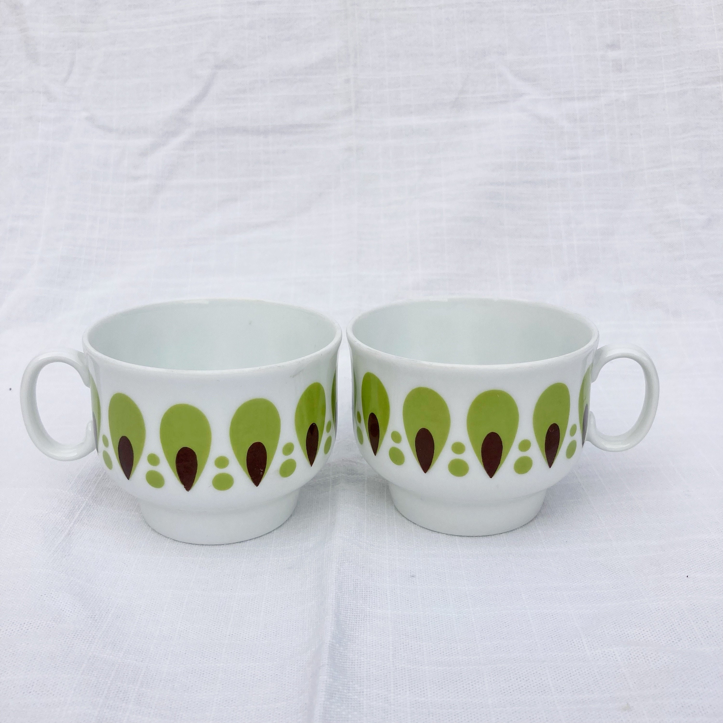 Two Tea Cups Without Saucers Marked Richard Ginori. Tea Cups, Space Age ...