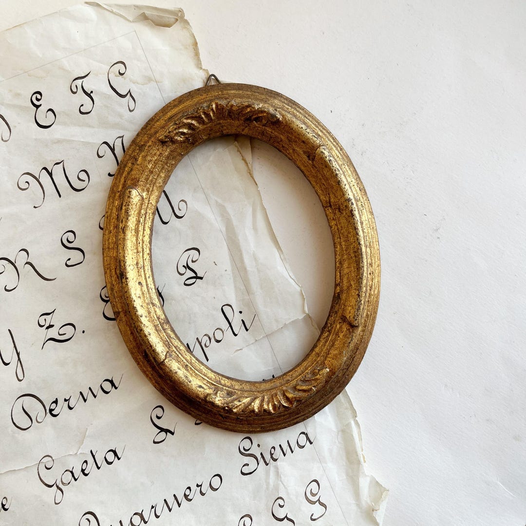 Florentine Handcrafted Oval Frame. Vintage Frames Made in Italy ...