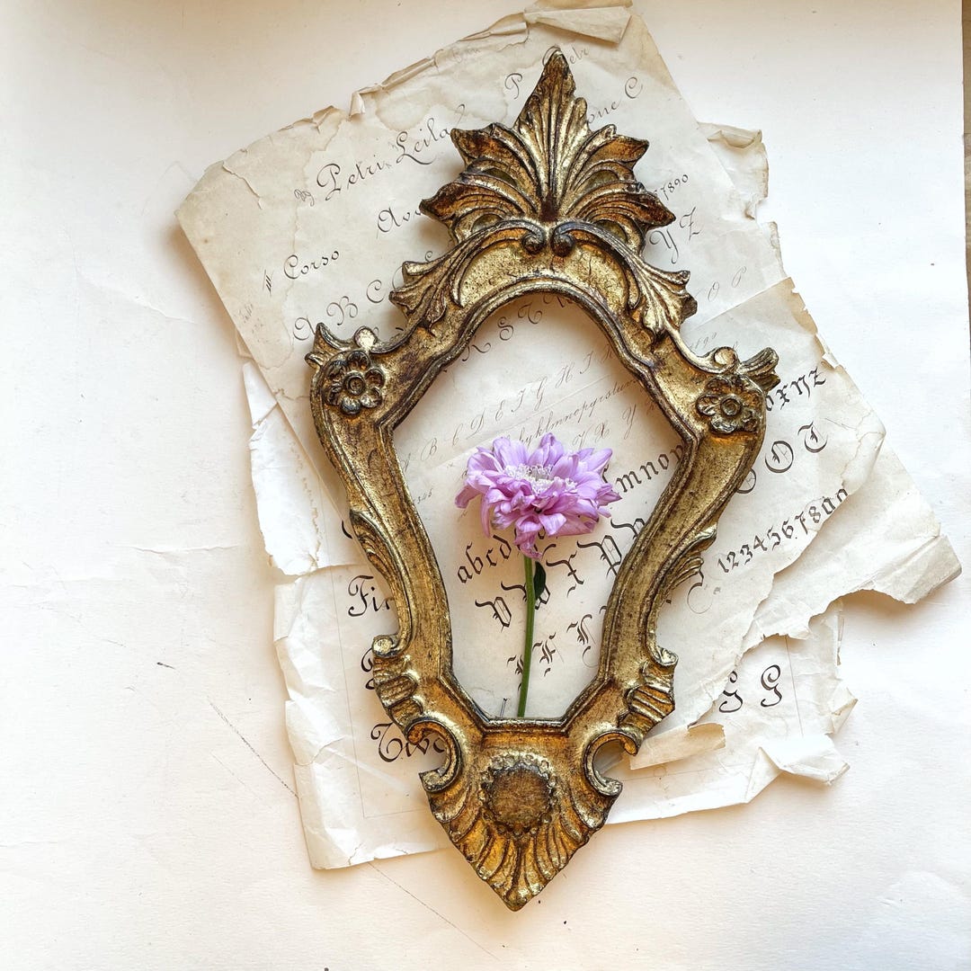 Italian Frame, Florentine Style Wooden Frame. Frame in Worked Wood and ...