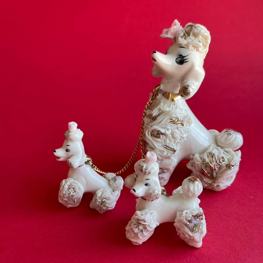 Ceramic Poodle Family Made in Japan 1950. Vintage Poodles. Kitsch ...