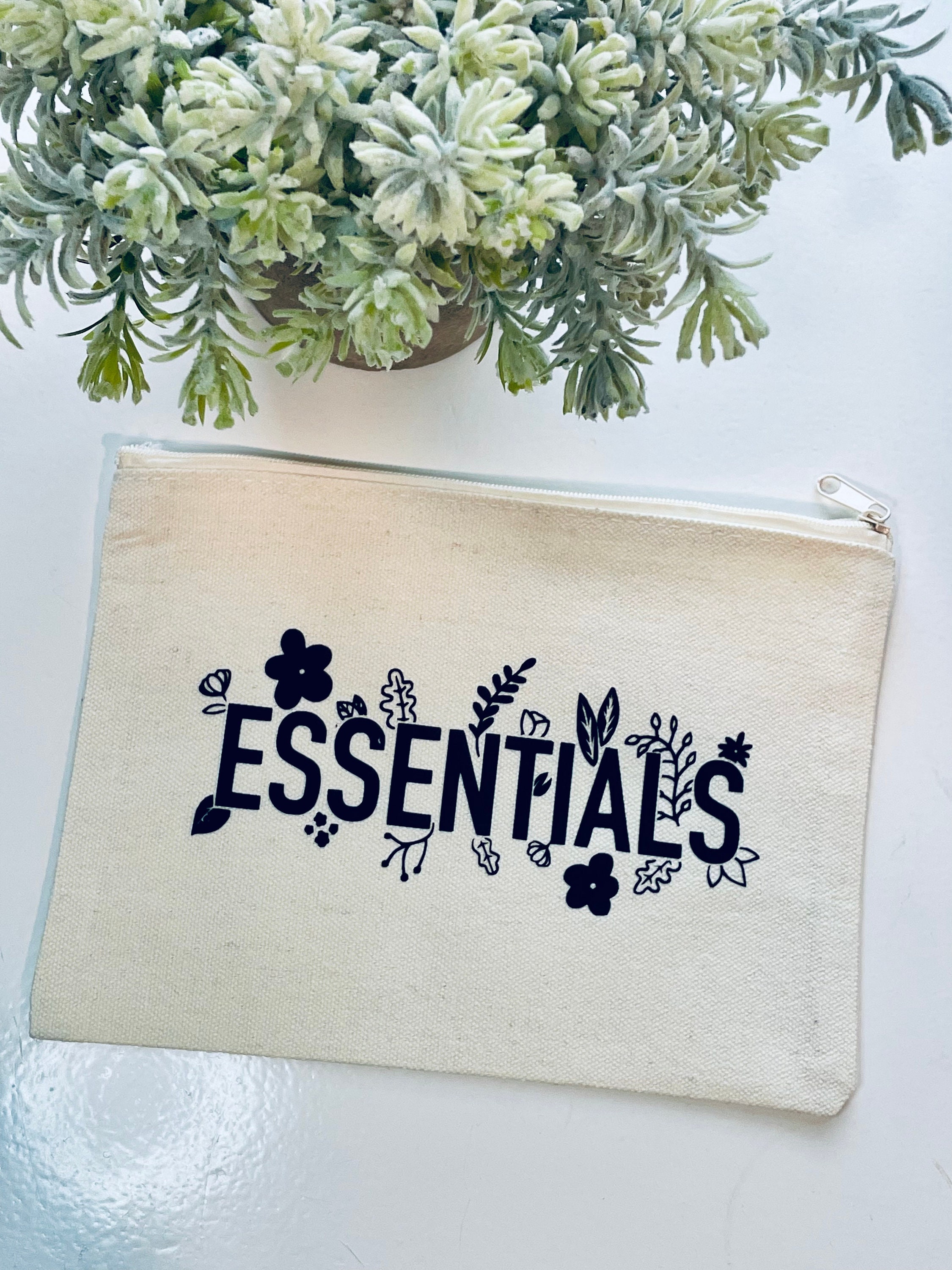 The essentials Multi-purpose Canvas Zipper Pouch Makeup Bag Pencil ...