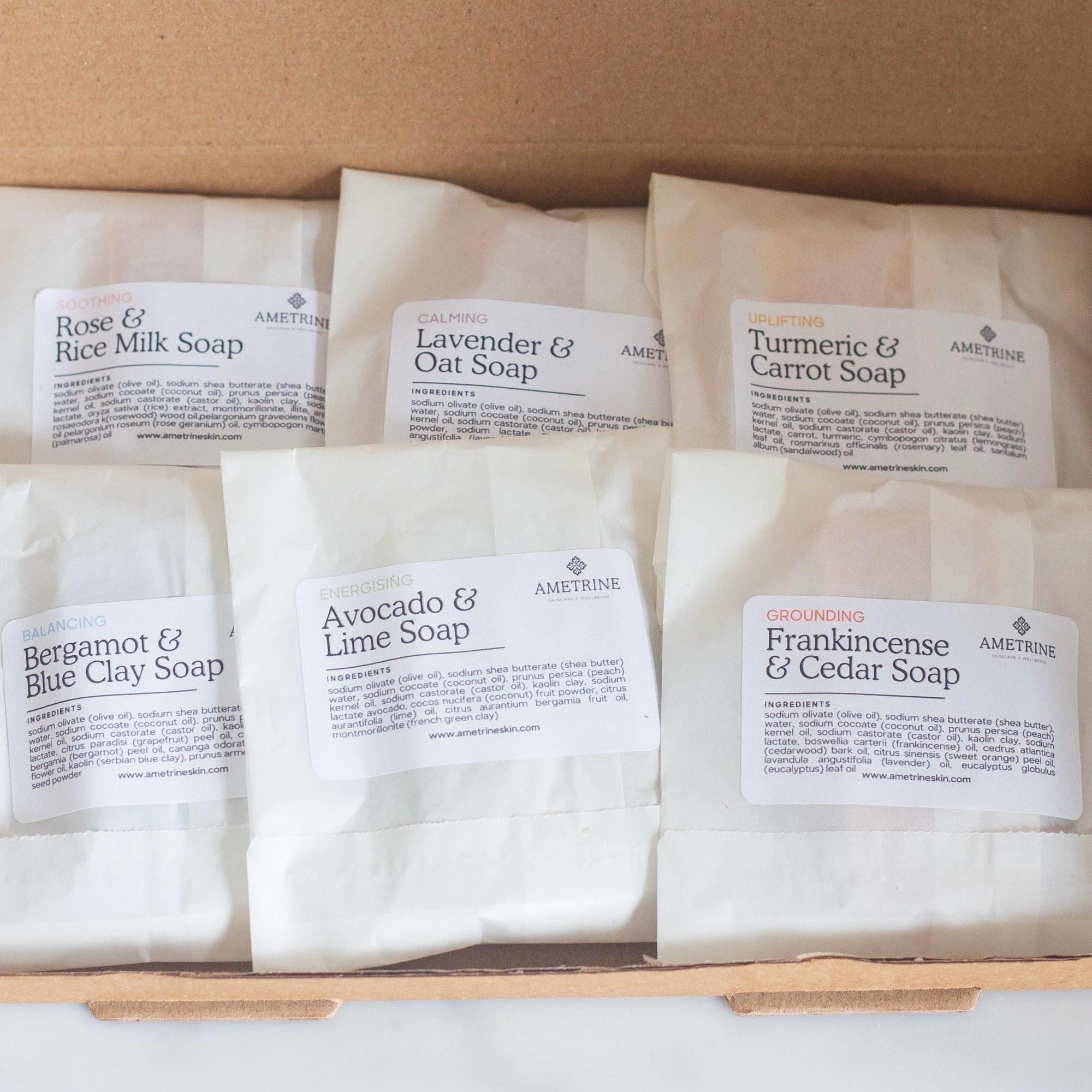 Mini Soap Gift Set | 6 Handmade Vegan Soaps | Cold Process Sampler ...