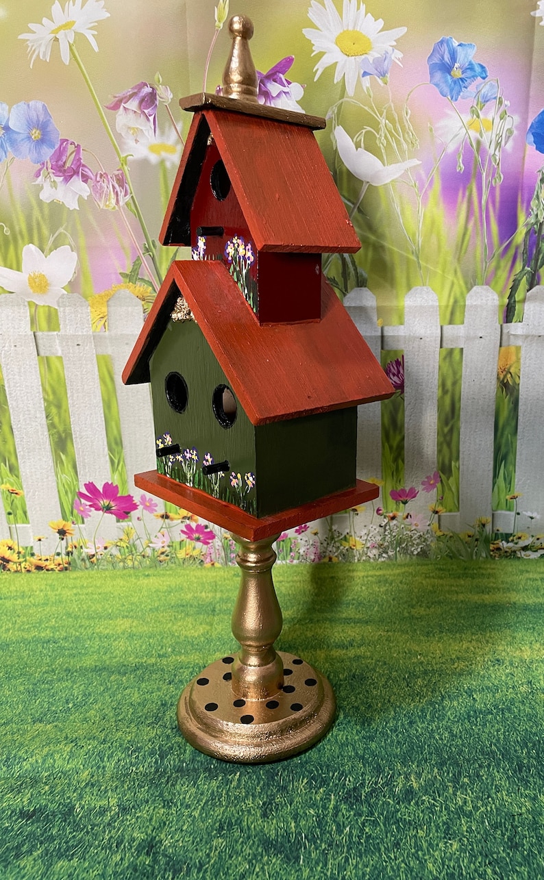 Hand Painted Indoor Birdhouse| Birdhouse Decor - Etsy