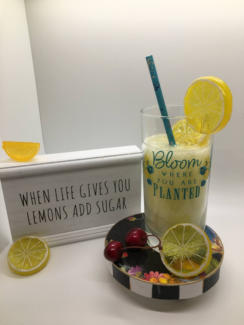 Fake Lemonade Tiered Tray Decor Photo Props - Etsy