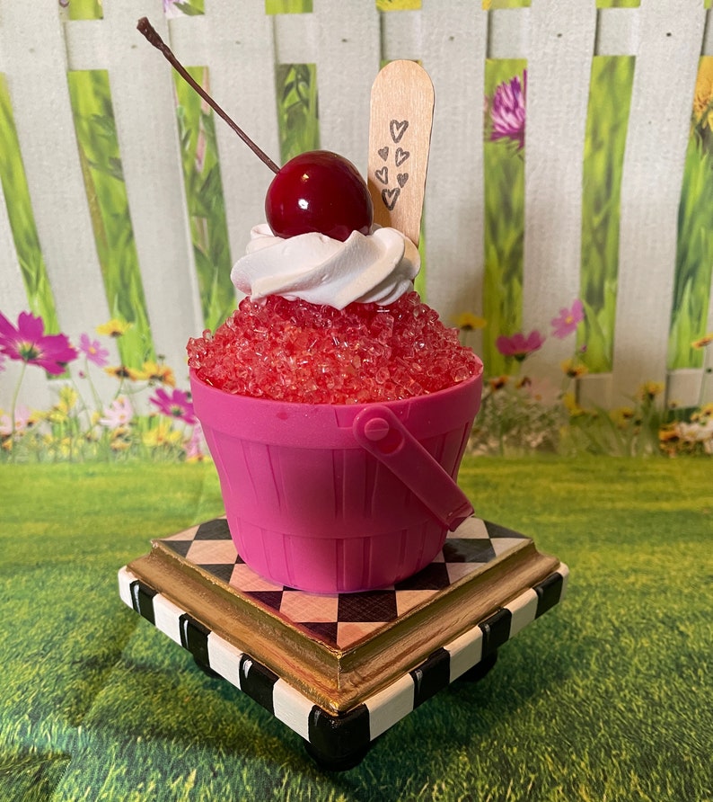 Fake Shaved Ice Cups, Tiered Tray Decor, Photo Props, Ice Cream Bar ...