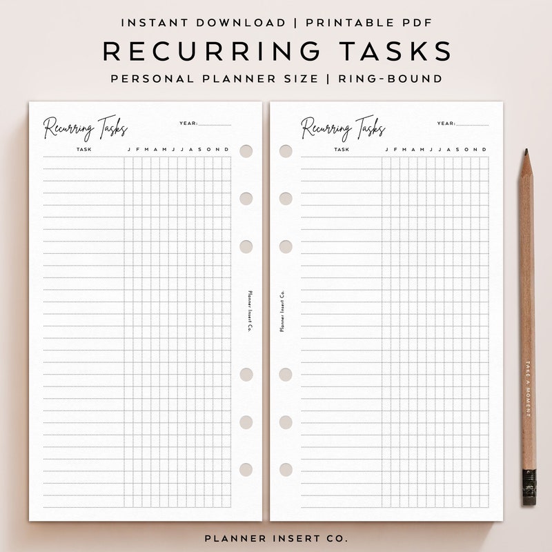 Recurring Task Tracking - Etsy