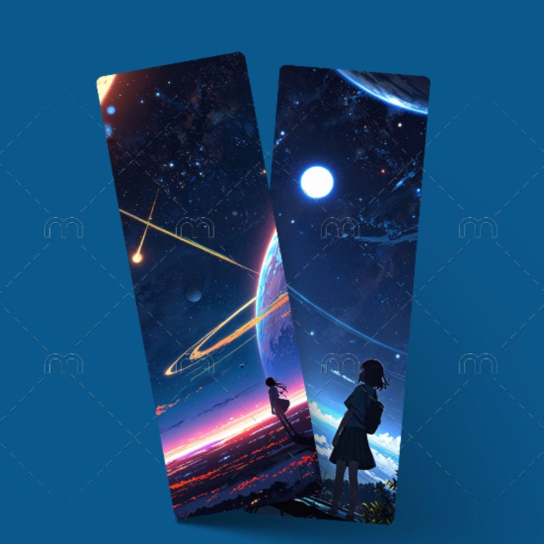 Cosmic Dreamer Digital Bookmarks - Set of 4 Sci-fi Anime Girl Printable ...