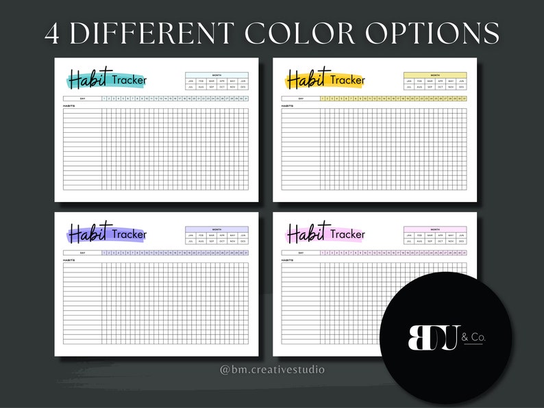 Printable Habit Tracker (PDF) - Etsy