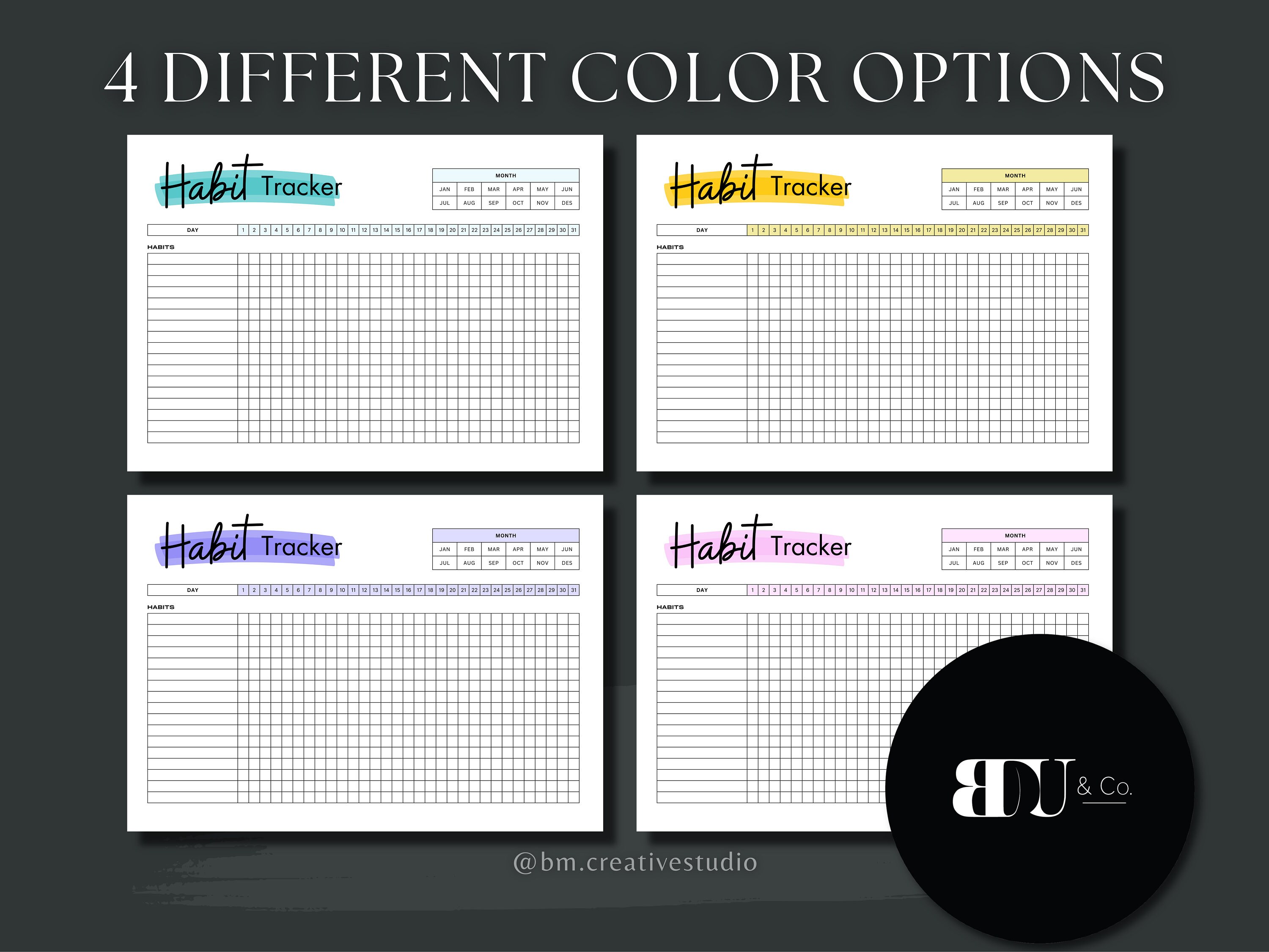 Printable Habit Tracker (PDF) - Etsy