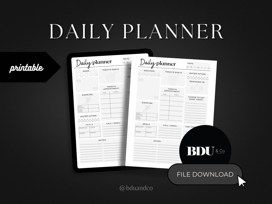 ADHD Daily Planner Printable Template PDF - Etsy
