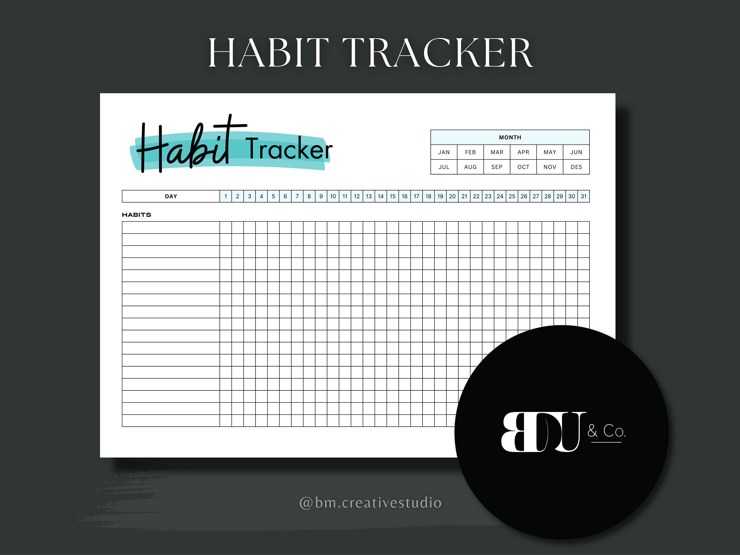 Printable Habit Tracker (PDF) - Etsy