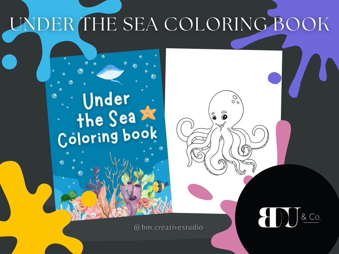 Under the Sea Coloring Book Printable PDF - Etsy