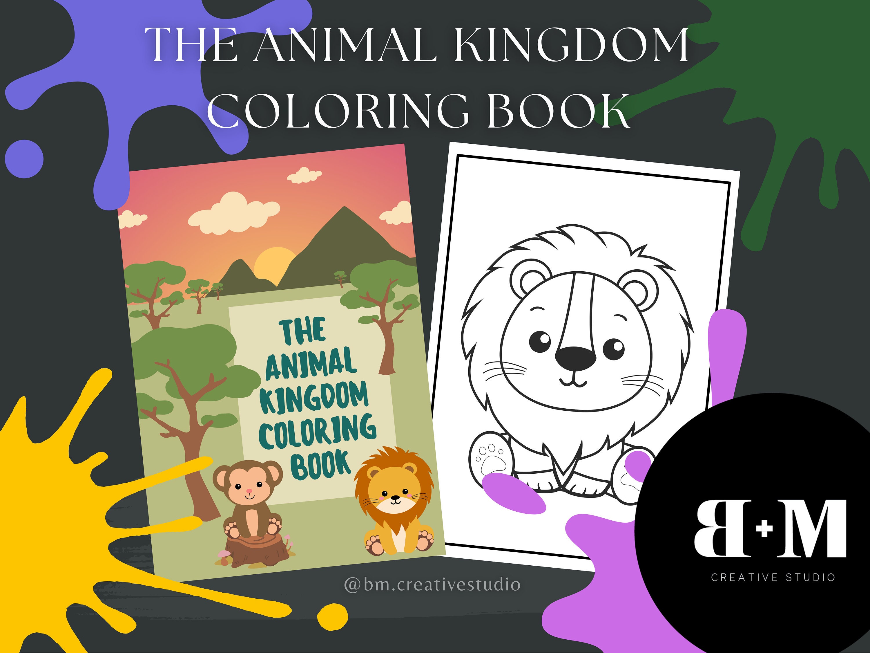 The Animal Kingdom Coloring Book Printable PDF - Etsy