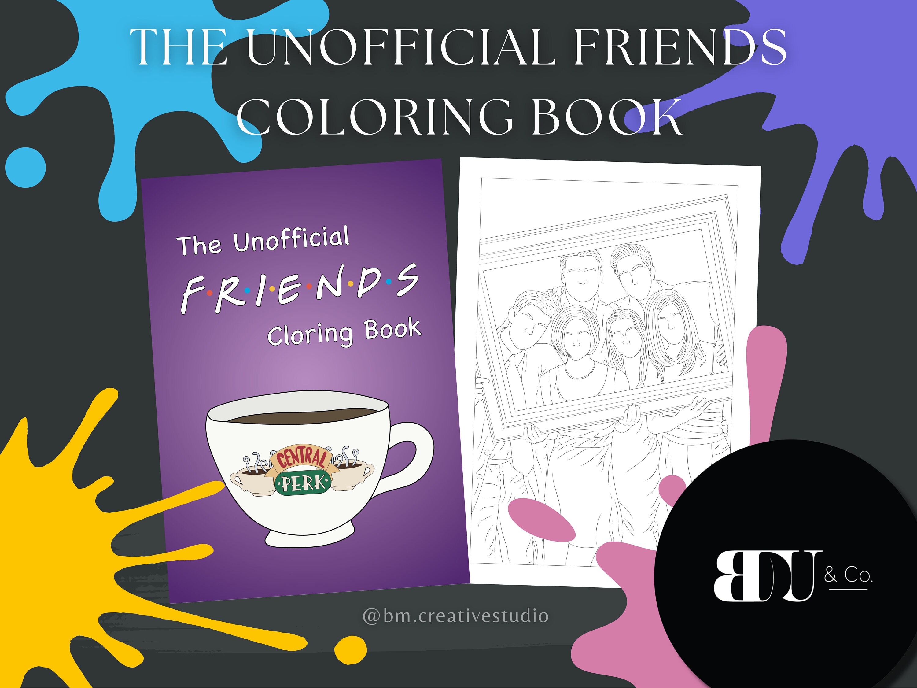 The Unofficial FRIENDS Coloring Book printable PDF - Etsy