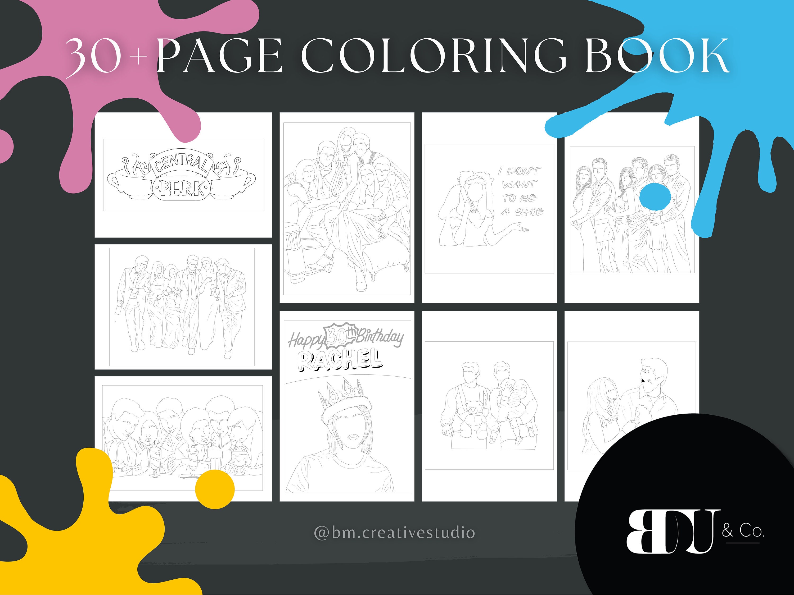 The Unofficial FRIENDS Coloring Book printable PDF - Etsy