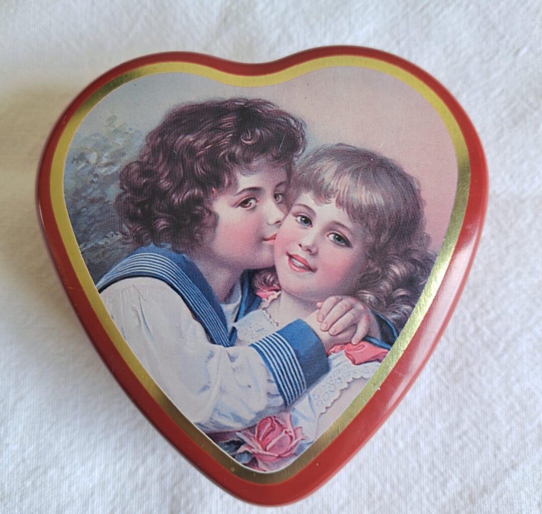 Hoffman Swiss Made Tin Heart Box Collectable - Etsy