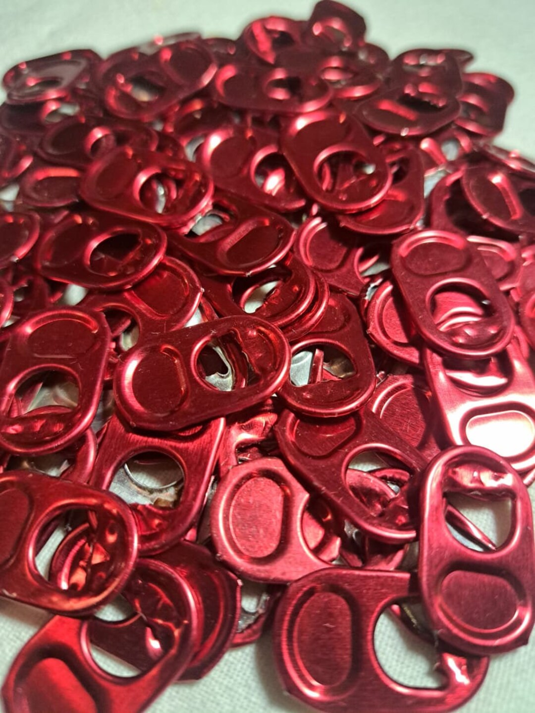 150 Red Aluminum Pop/soda Tabs Round Shape (1-hole) - Etsy