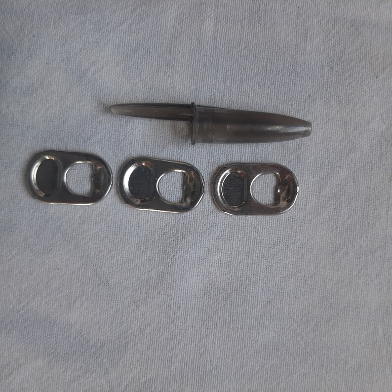 400 Silver Aluminum Pop/soda/beer Ring Pull Tabs for Crafts (1-hole ...