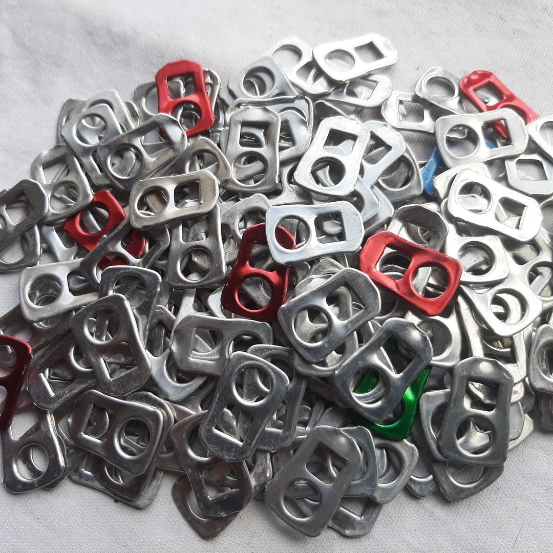 100 Square Head Aluminum Pop/soda/beer Ring Pull Tabs for Crafts (2 ...