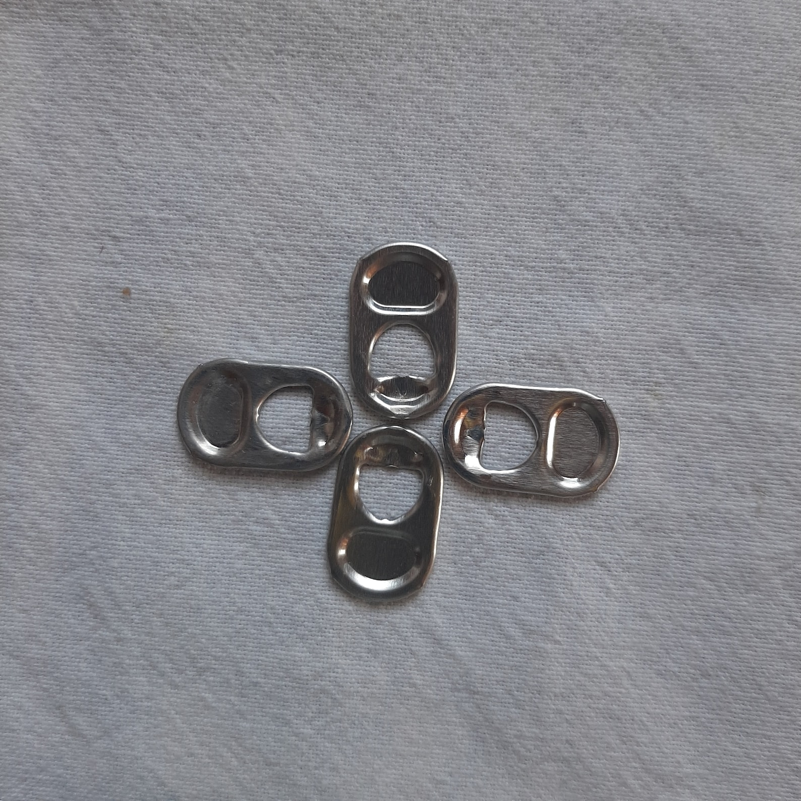 400 Silver Aluminum Pop/soda/beer Ring Pull Tabs for Crafts (1-hole ...