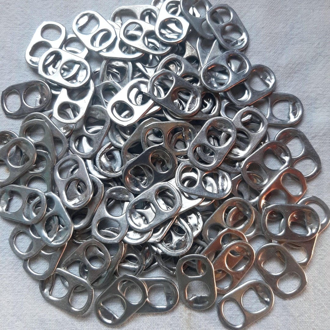 200 Aluminum Silver Pop/soda/beer Can Pull Tabs for Crafts (2-hole ...