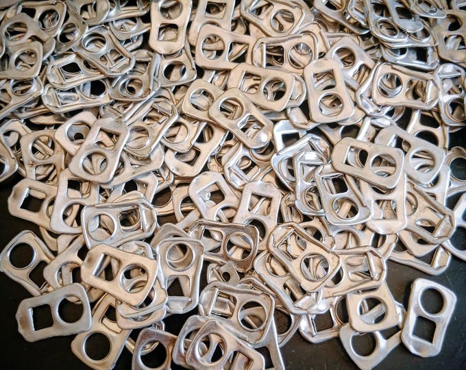 400 Silver Aluminum Pop/soda/beer Ring Pull Tabs for Crafts (1-hole ...