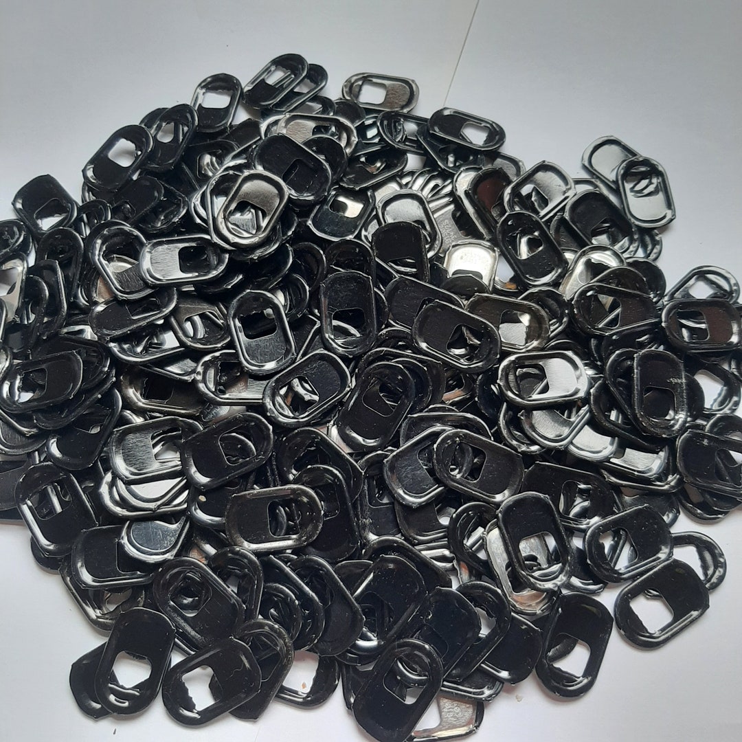 200 Black Aluminum Pop/soda/beer Tabs for Crafts, DIY Projects and More ...