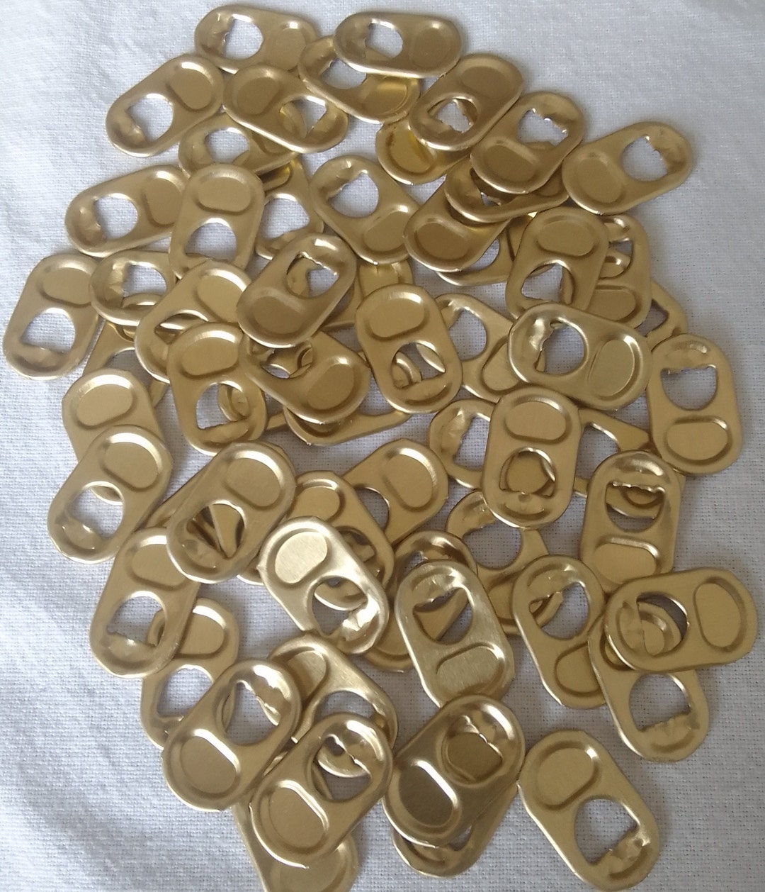 100 Gold Aluminium Pop Tabs 1-hole Round Shape for Crafts - Etsy