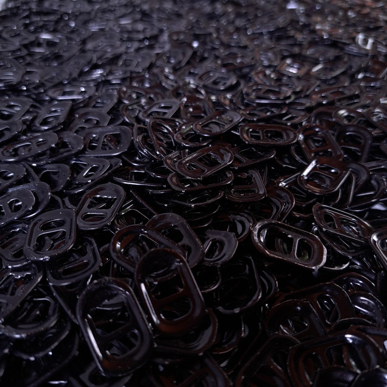 200 Black Aluminum Pop/pull Tabs for Crafts (2-hole) - Etsy
