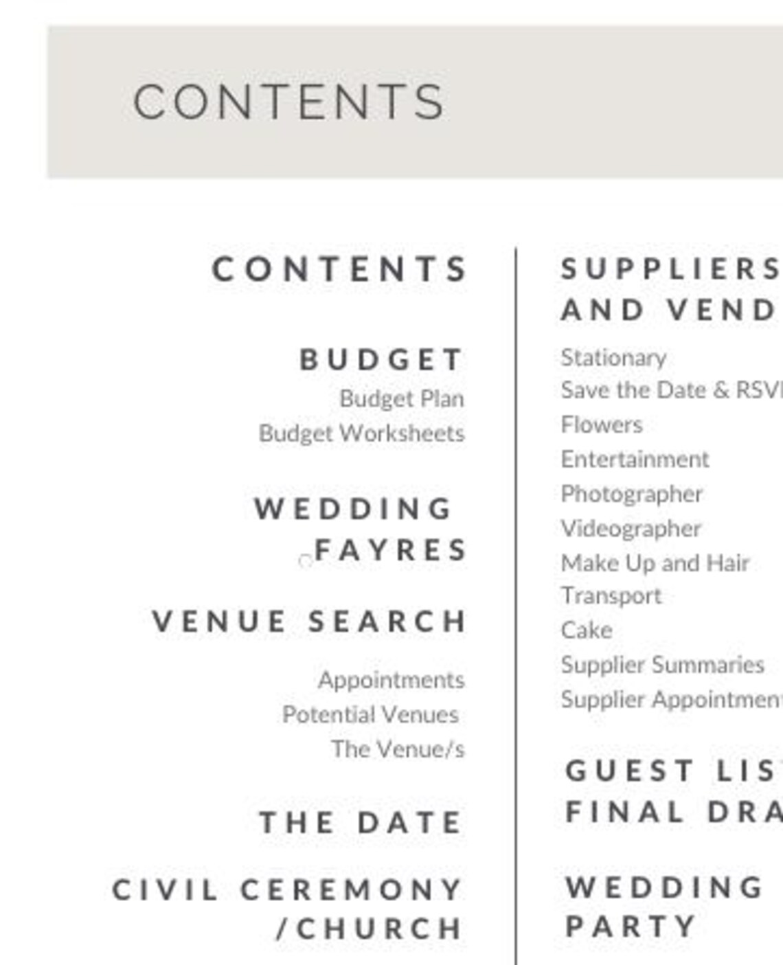 DIGITAL WEDDING PLANNER - Etsy