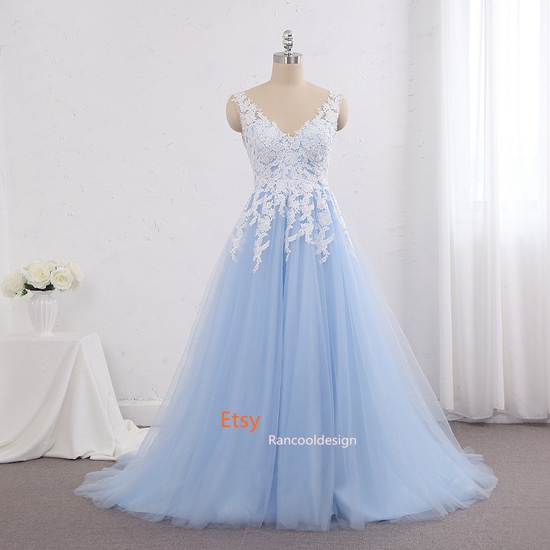 Blue Prom Dress - Etsy