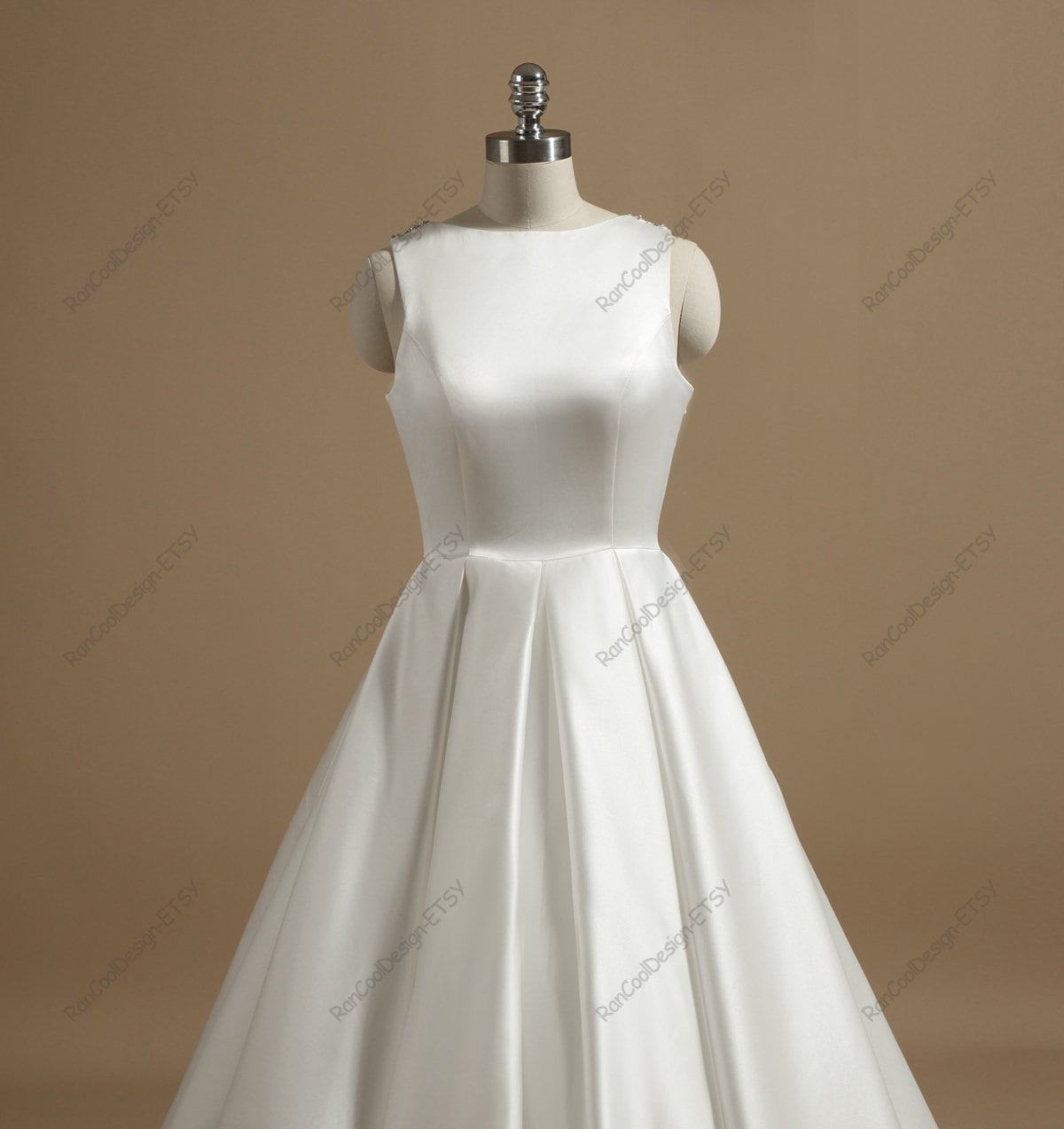 Modest Satin Wedding Dress 2022 Bridal Gown Dresses for Brides Beach ...