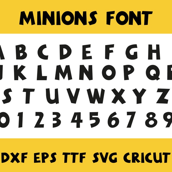 Minions Font Svg - Etsy