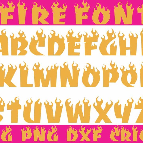 Thrasher Flame Font - Etsy