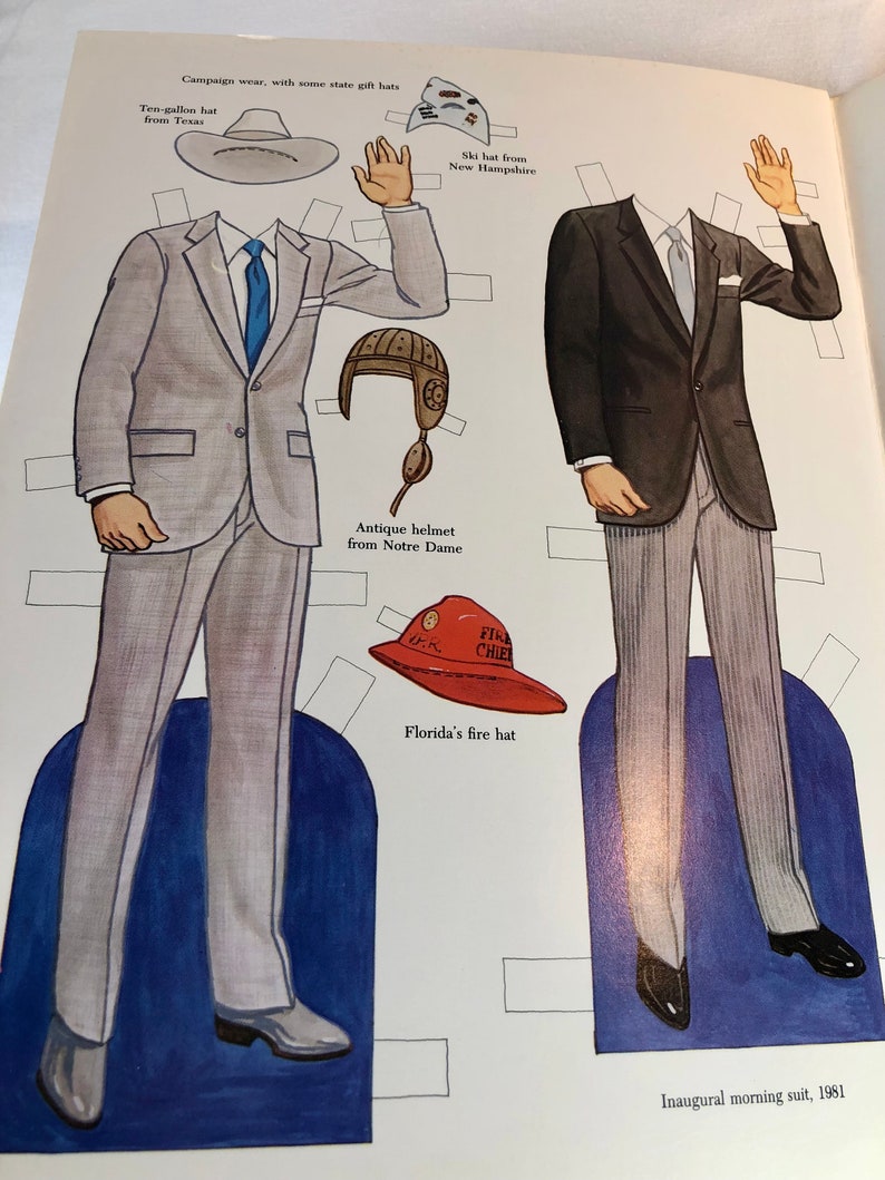 Ronald and Nancy Reagan Paper Doll Books by Tom Tierney 1980's ...