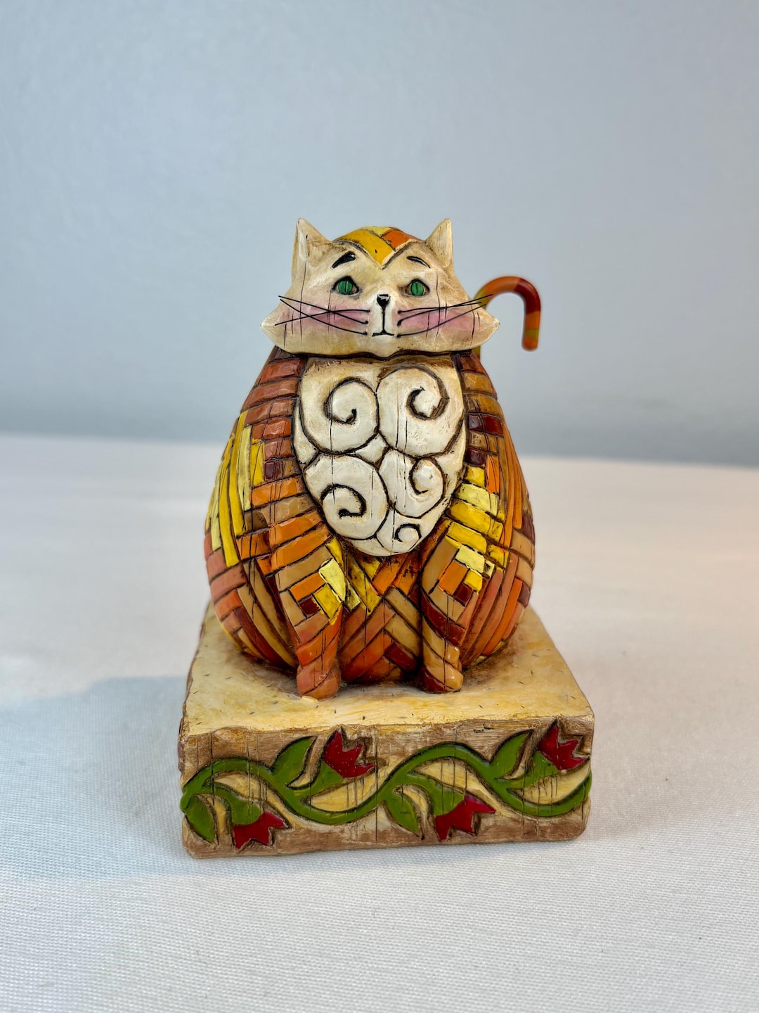 Jim Shore Elijah Calico Cat Figurine - Heartwood Creek Collection - Etsy