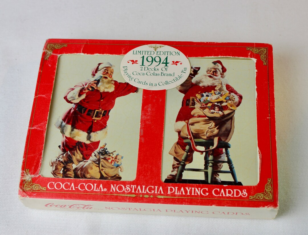 Coca Cola Santa Playing Cards - Set of 2 Decks - Circa 1994 - Vintage ...